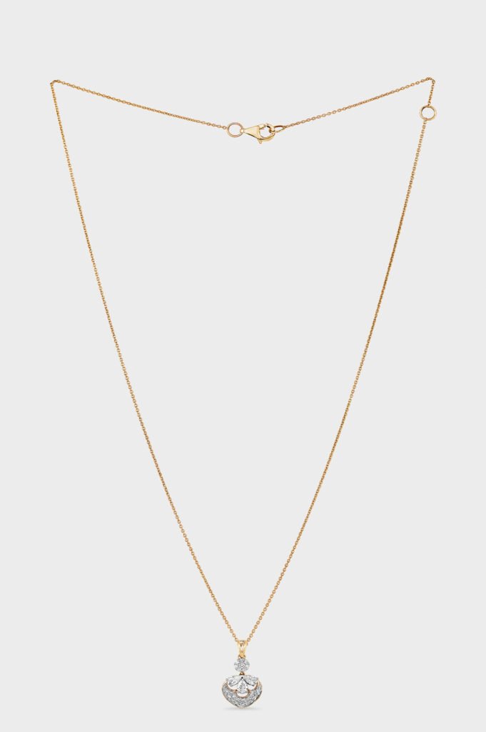 Golden Luminary Diamond Pendant - Hasini Diamonds